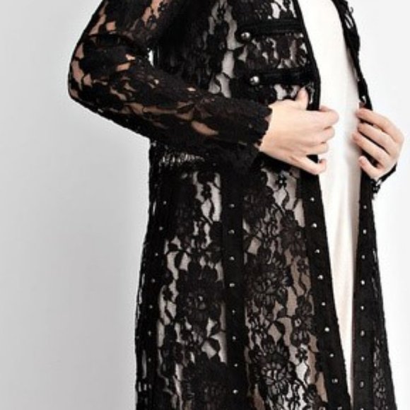 Vocal | Sweaters | New Vocal Duster Cardigan Stud Suede Lace Smxl ...